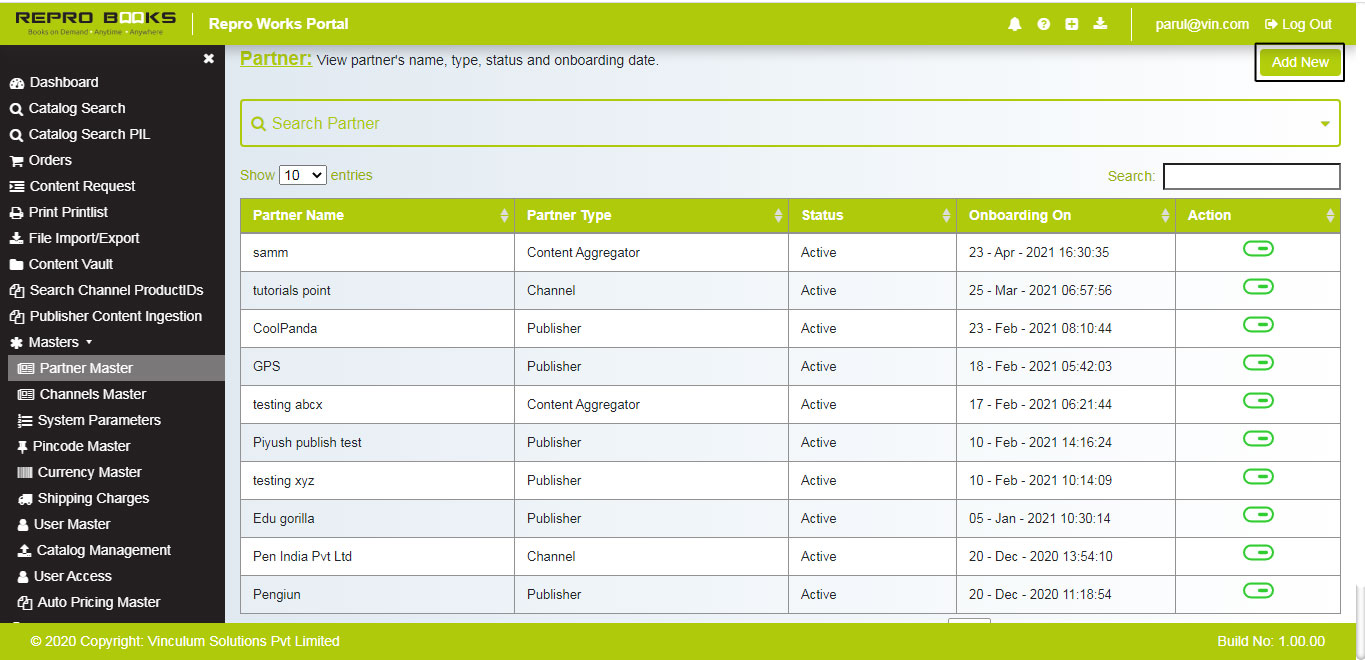 Partner onboarding - ReproWorks