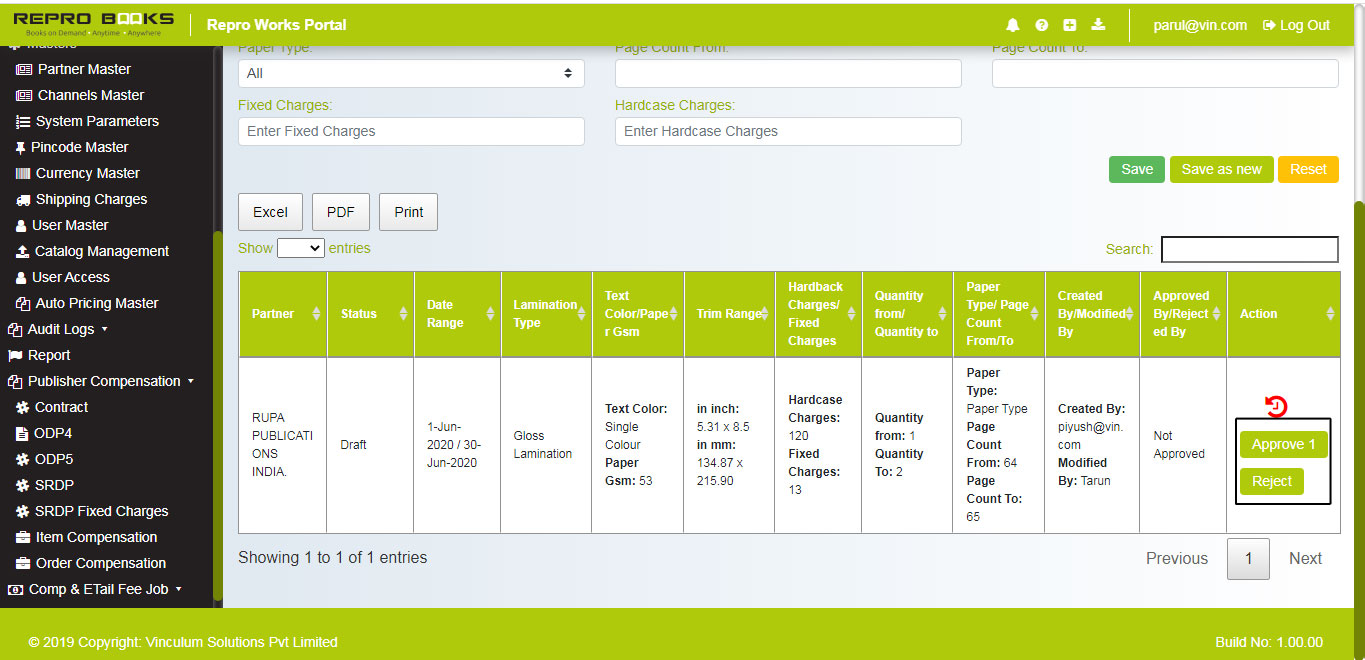 SRDP Fixed Charges - ReproWorks