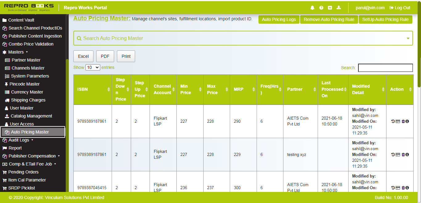 Auto Pricing Master - ReproWorks
