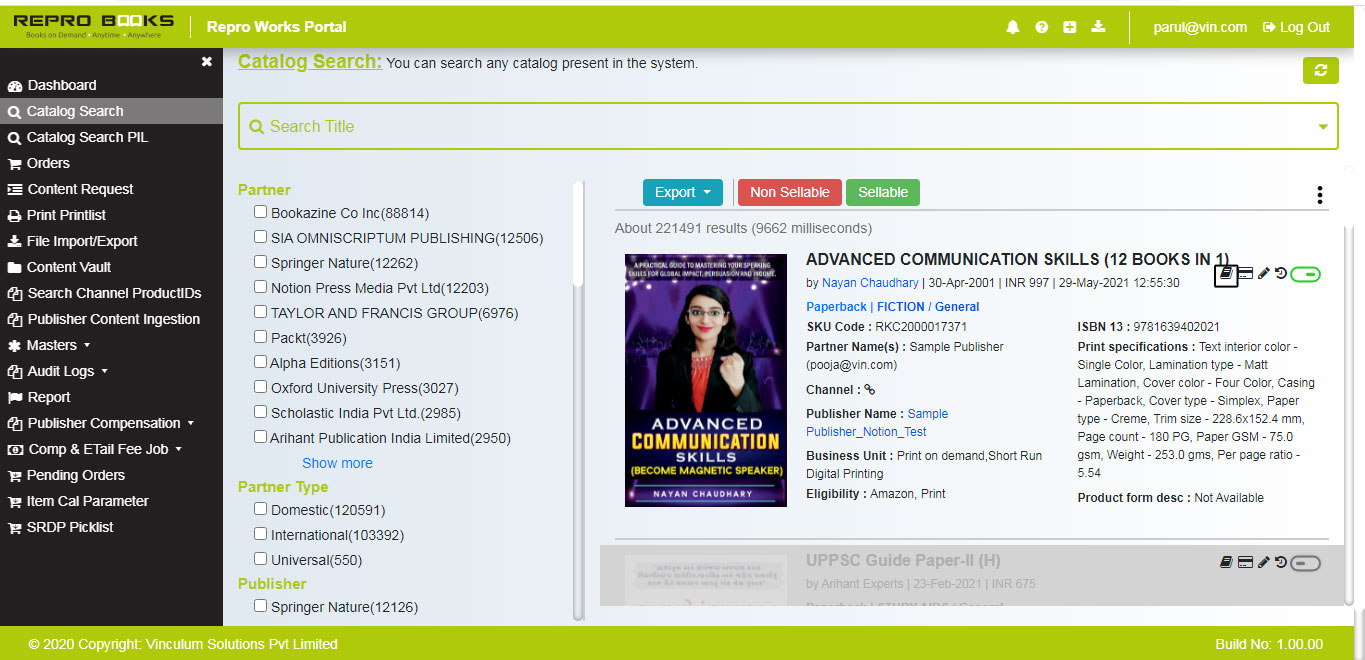 Search Catalog - ReproWorks