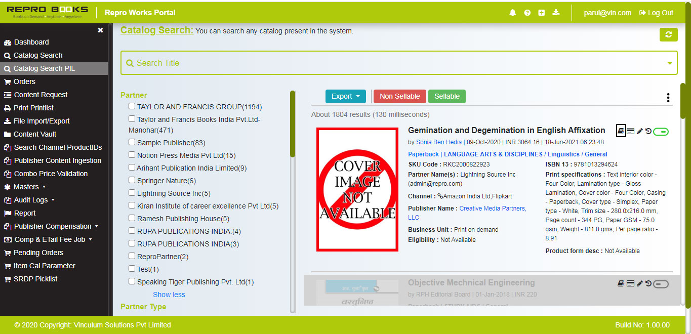 Catalog Search PIL - ReproWorks