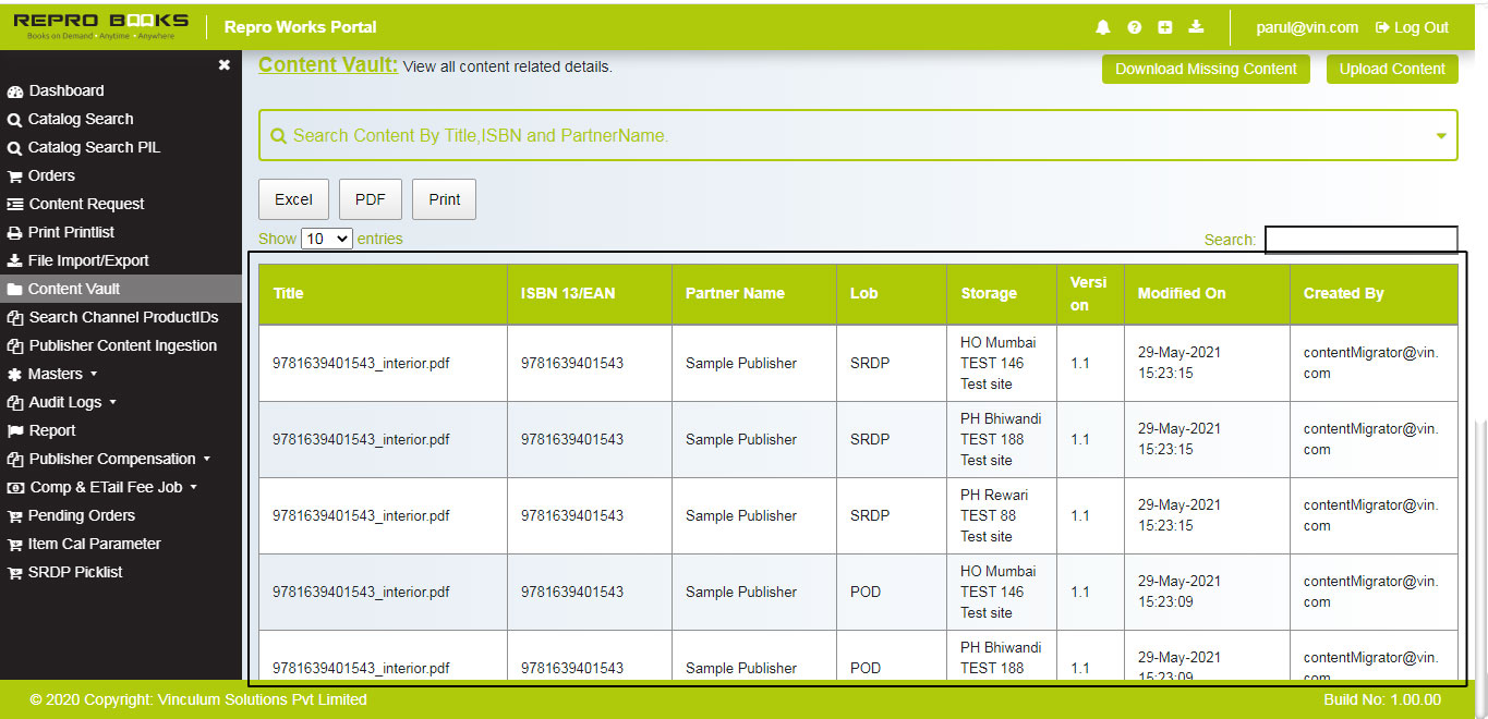 Content Vault - ReproWorks