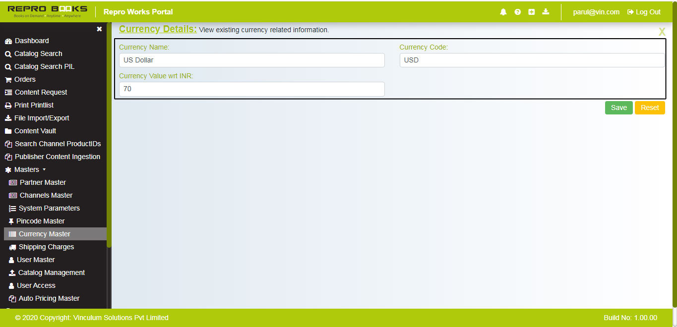 Currency Master - ReproWorks