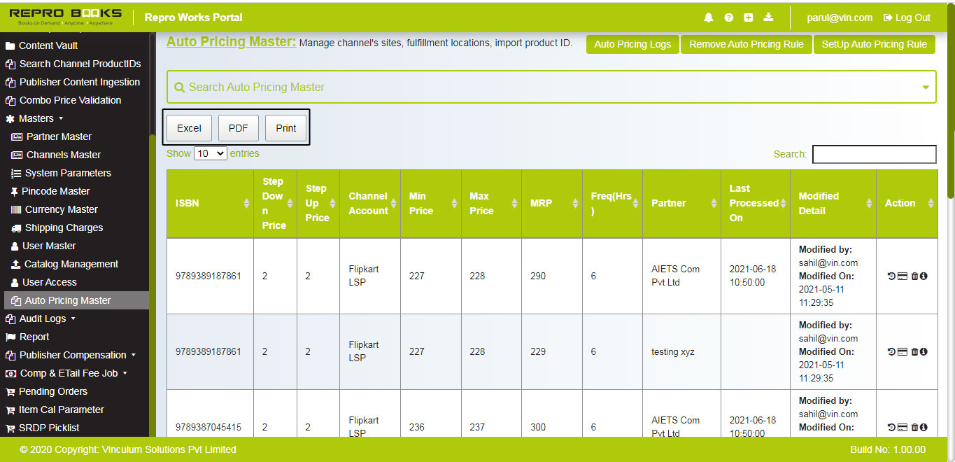 Auto Pricing Master - ReproWorks