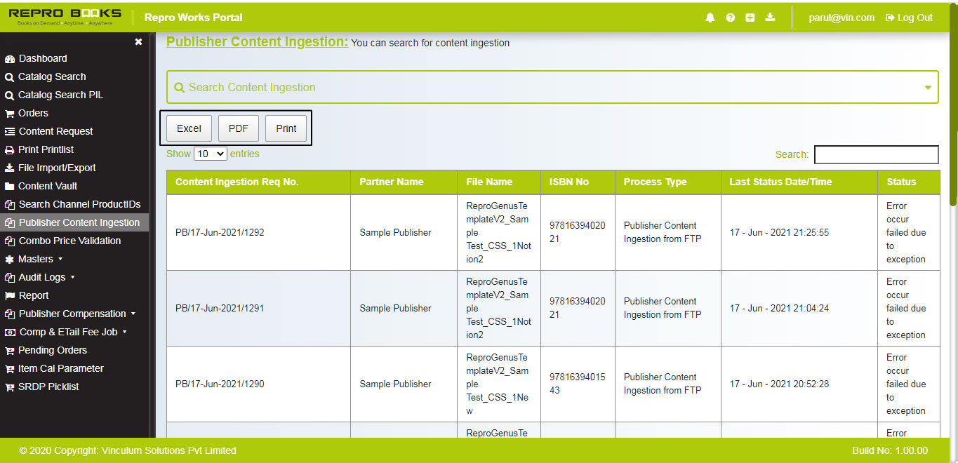 Publisher Content Ingestion - ReproWorks
