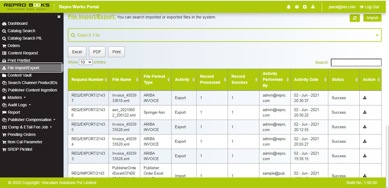 Import Partner Catalog - ReproWorks