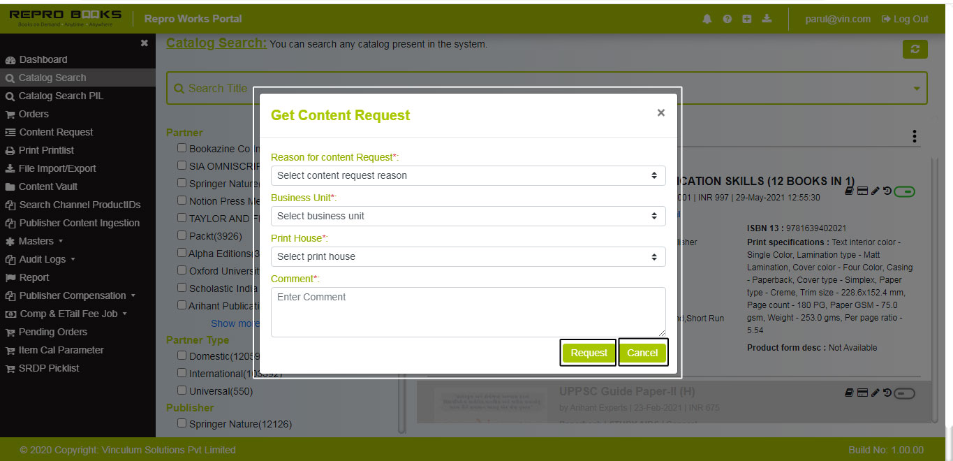 Search Catalog - ReproWorks