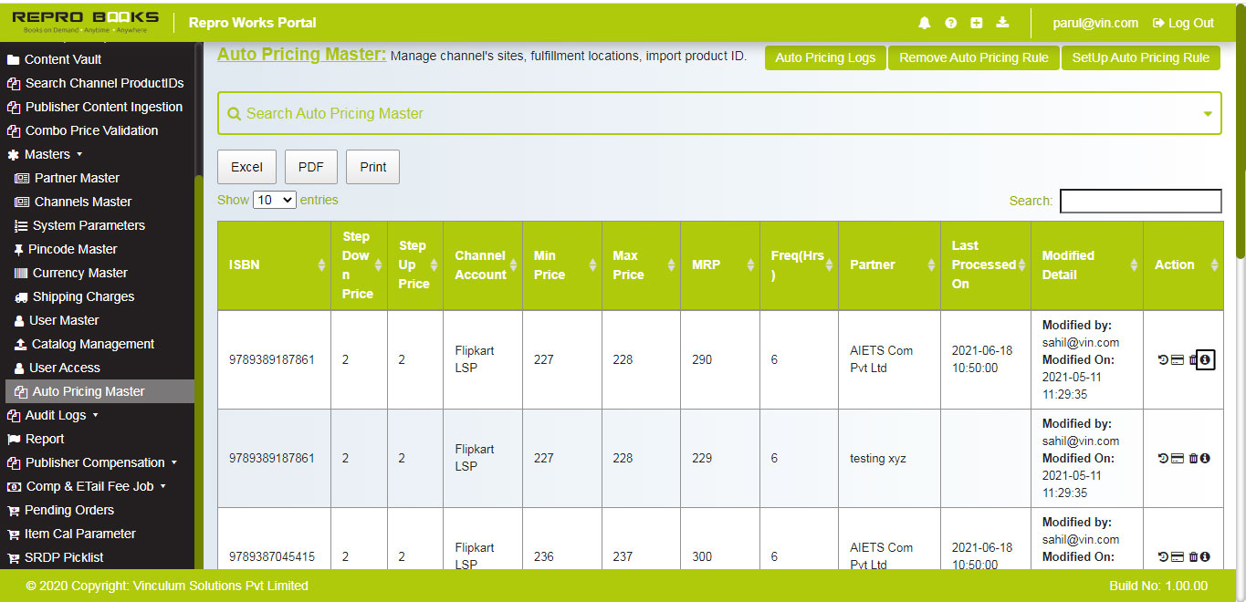Auto Pricing Master - ReproWorks