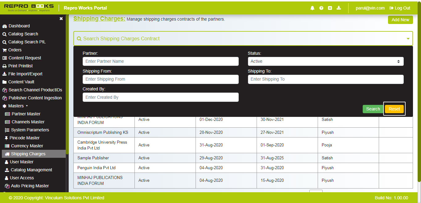 Shipping Charges - ReproWorks