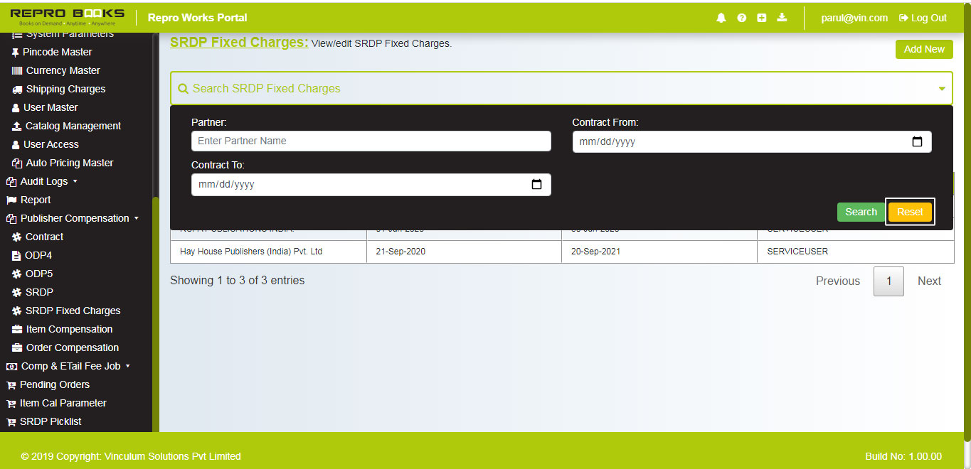 SRDP Fixed Charges - ReproWorks