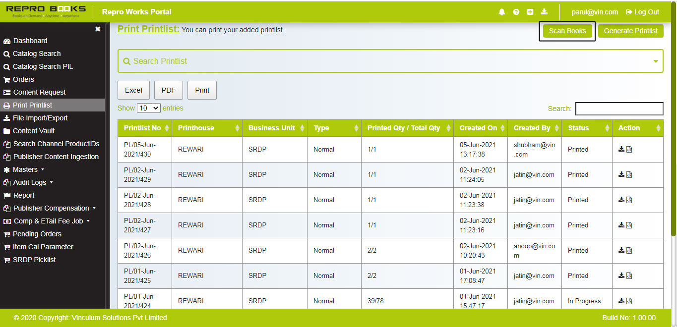 Confirm Content Printing (Update Inventory) - ReproWorks