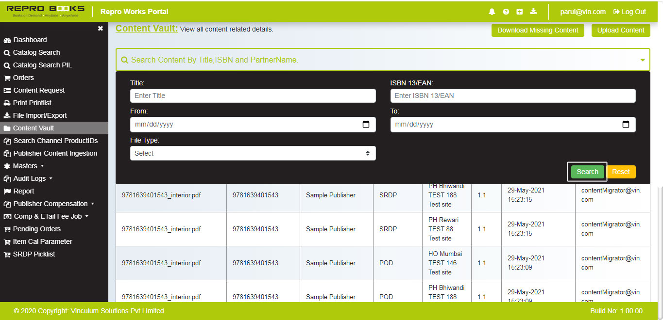 Import Content for Catalog - ReproWorks