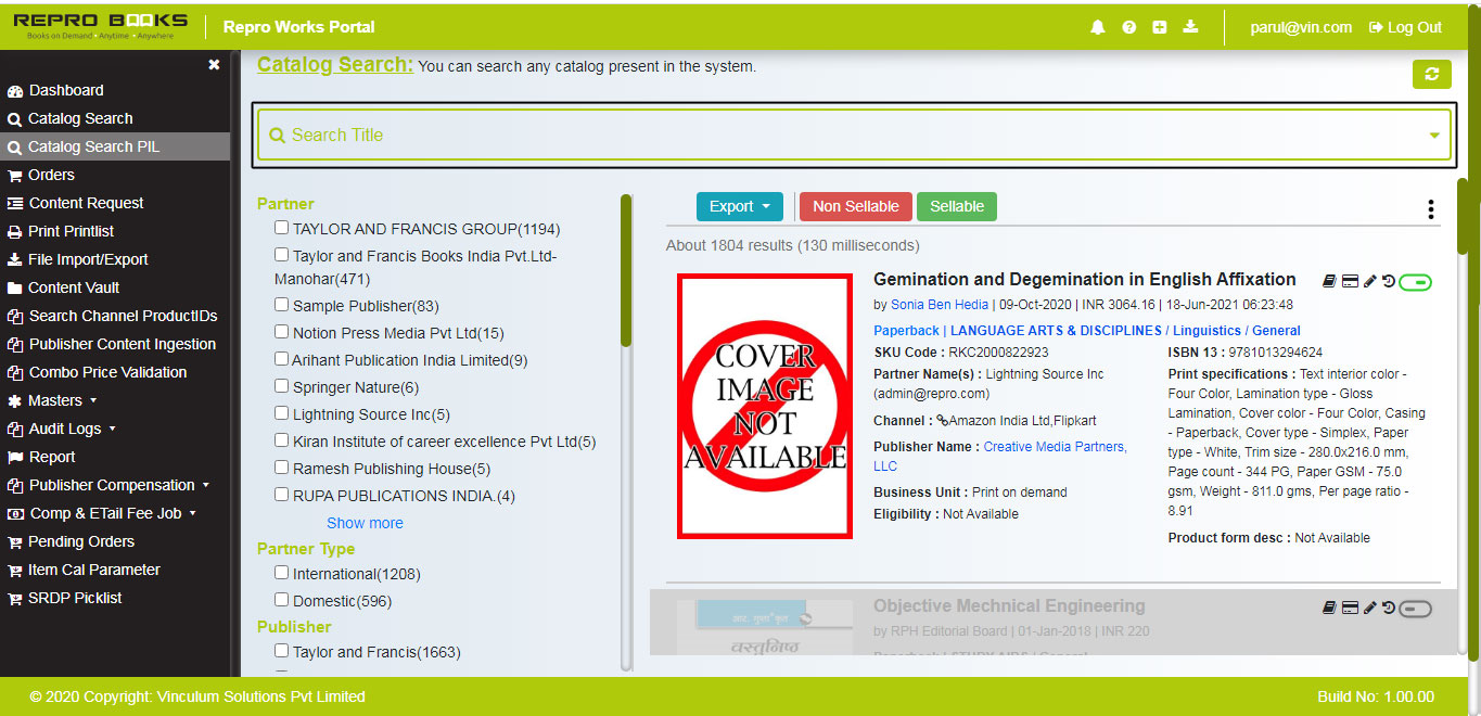 Catalog Search PIL - ReproWorks
