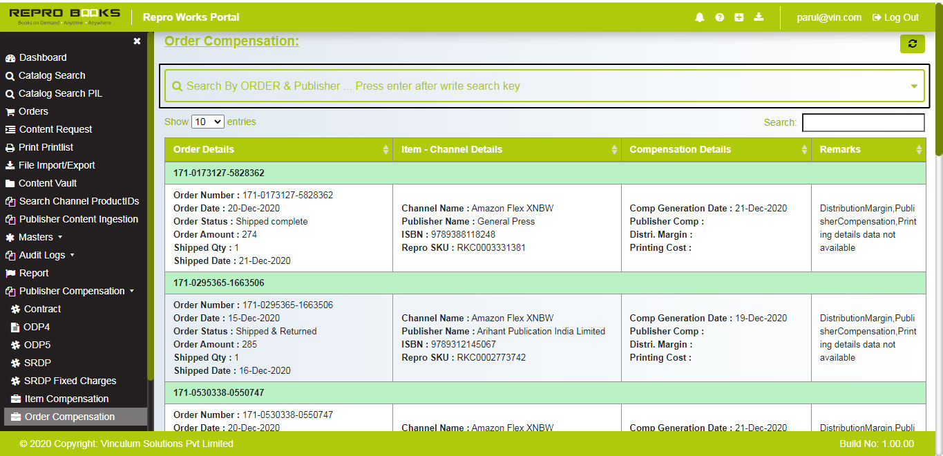 Order Compensation - ReproWorks
