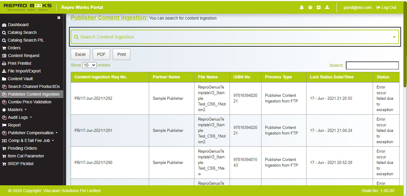 Publisher Content Ingestion - ReproWorks
