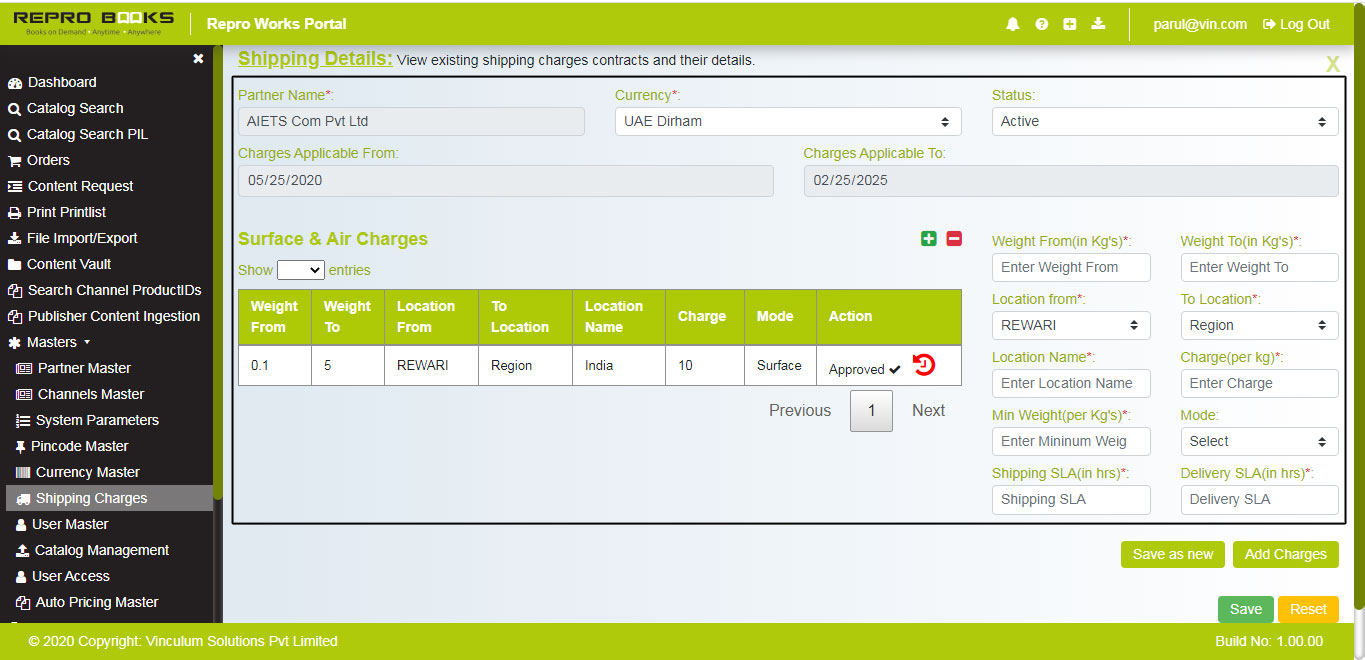 Shipping Charges - ReproWorks