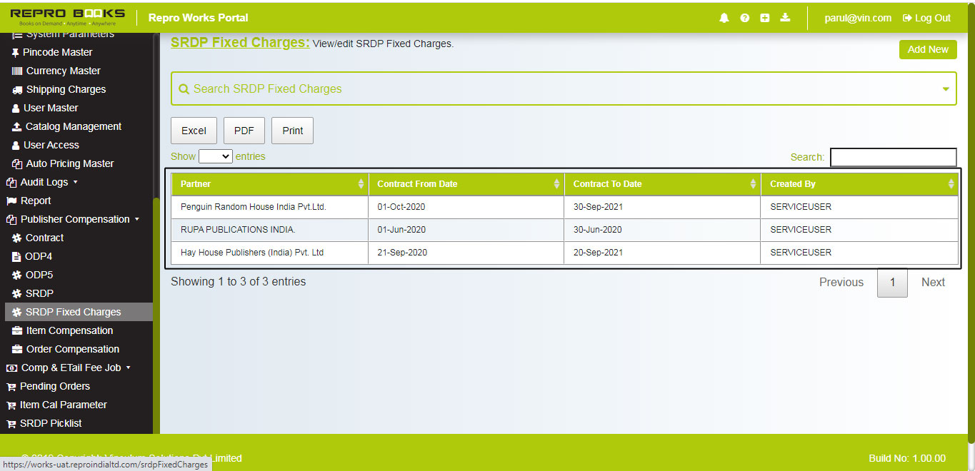 SRDP Fixed Charges - ReproWorks