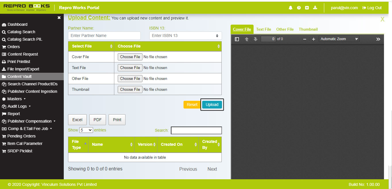 Content Vault - ReproWorks