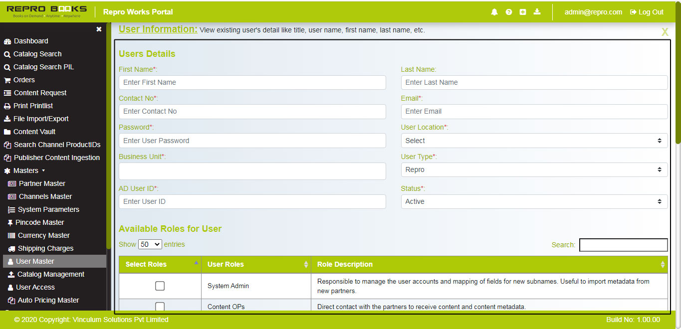 Publisher User - ReproWorks