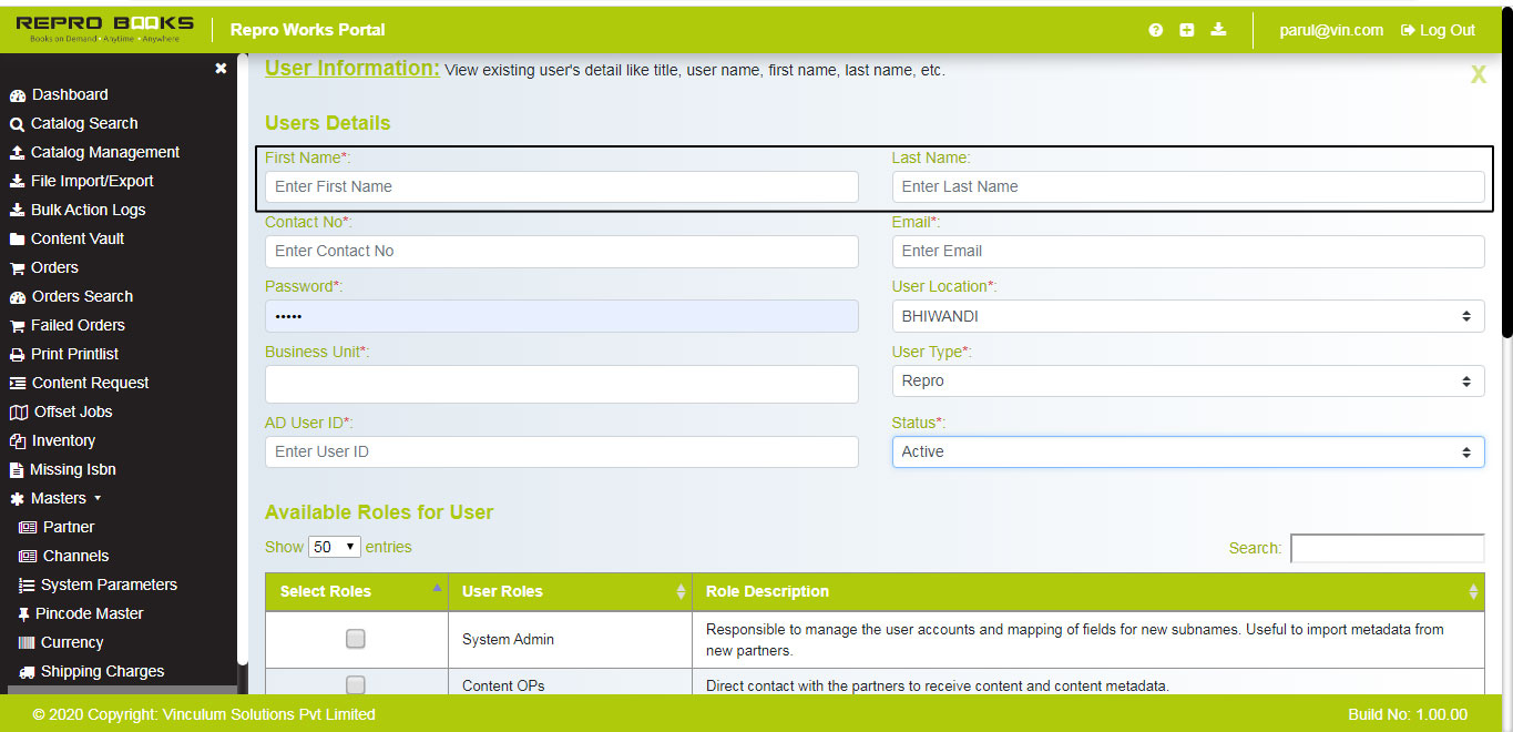 Publisher User - ReproWorks
